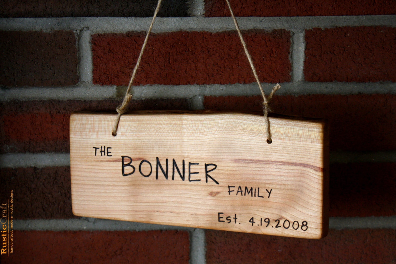 Hanging Rustic Wood Sign - Large-long - Personalized Gift - Hand ...