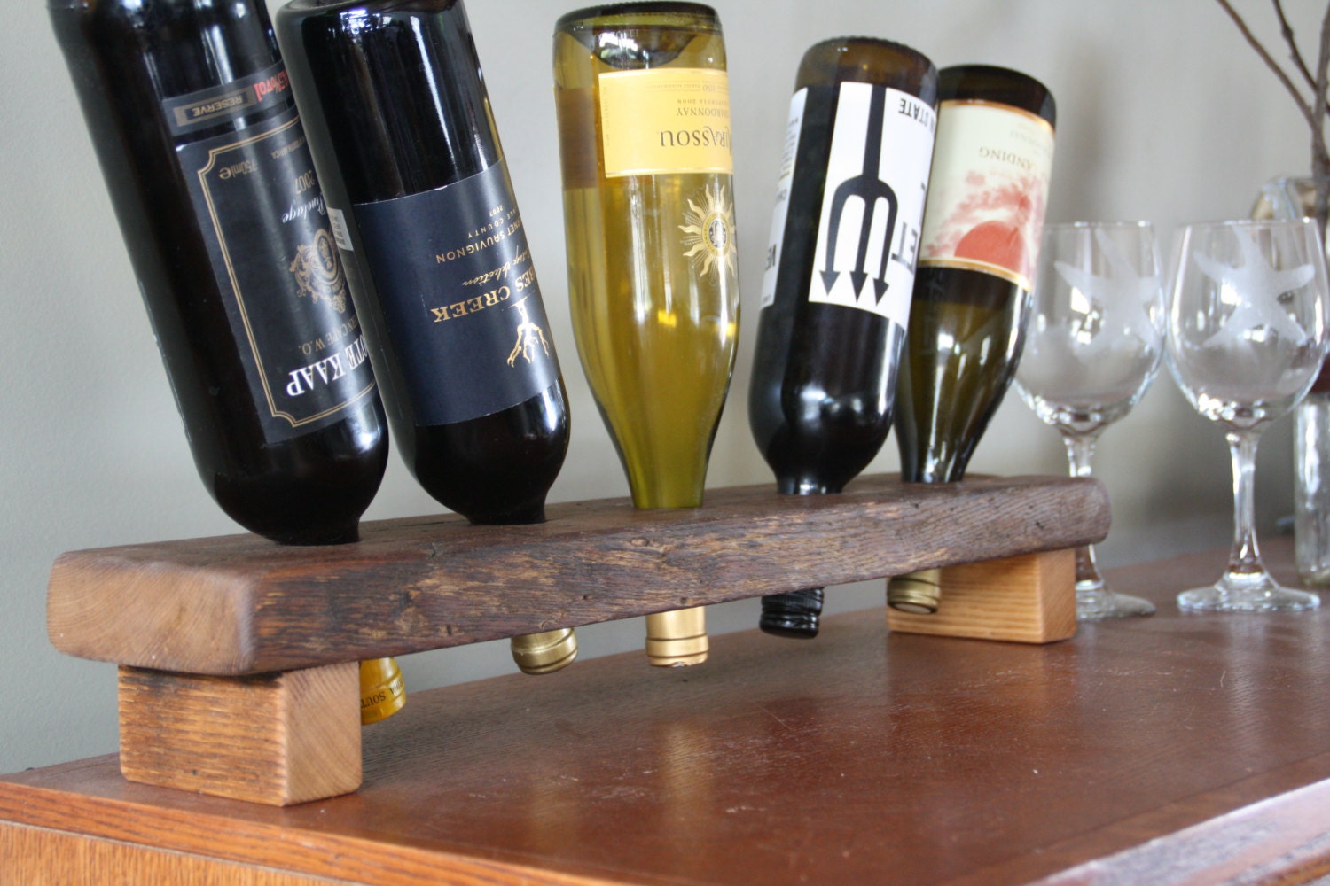 Rustic Wine Rack Unique Wedding Gifts Personalized Wine - Etsy