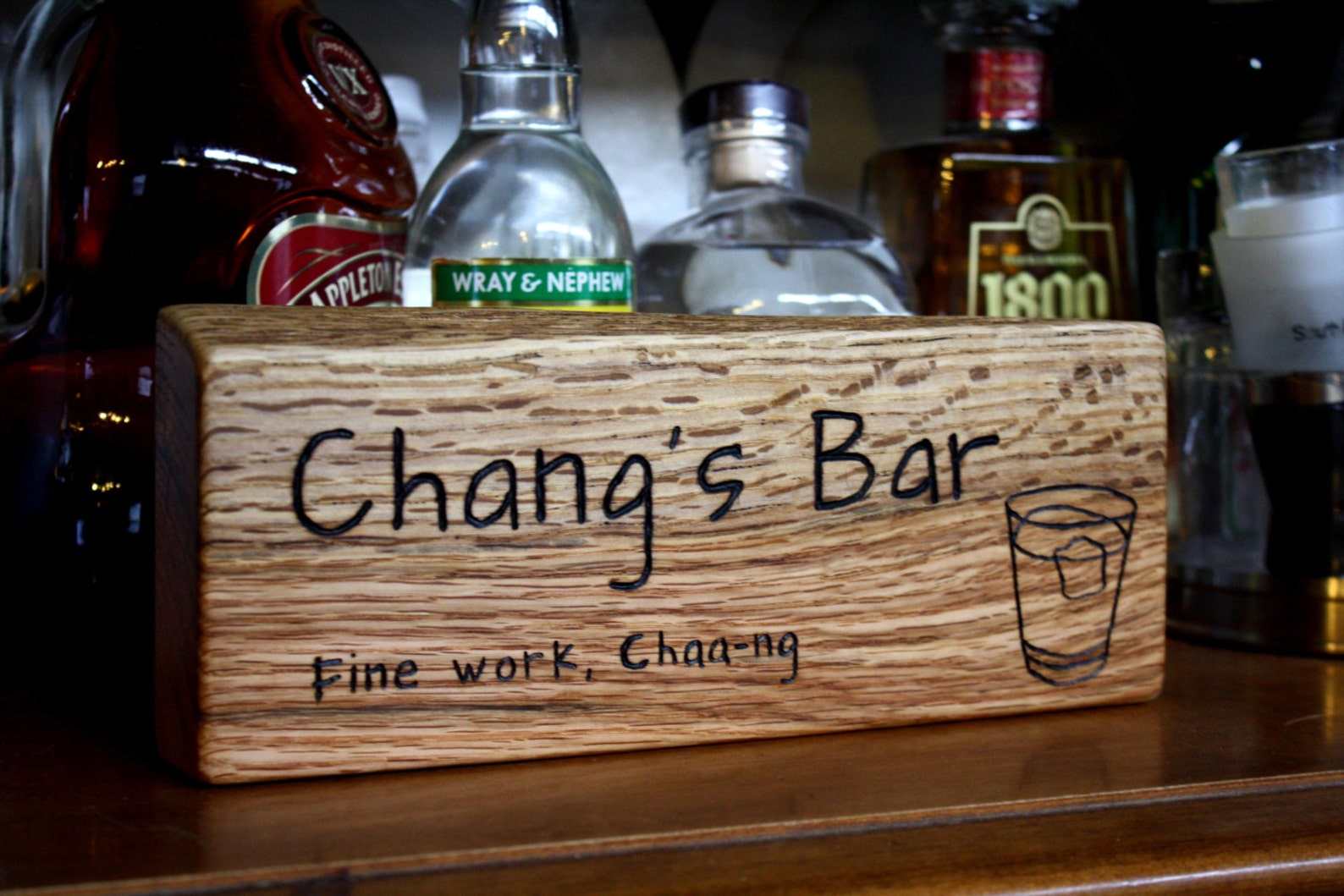 Custom Bar Sign Hand Engraved Custom Rustic Wood Sign - Etsy