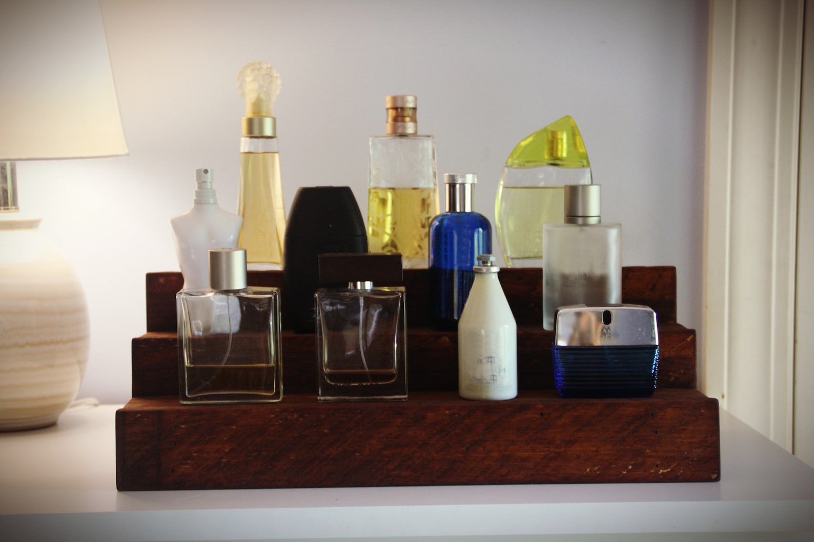 Cologne Bottle Wood Shelf Perfume Bottle Organizer Organize - Etsy