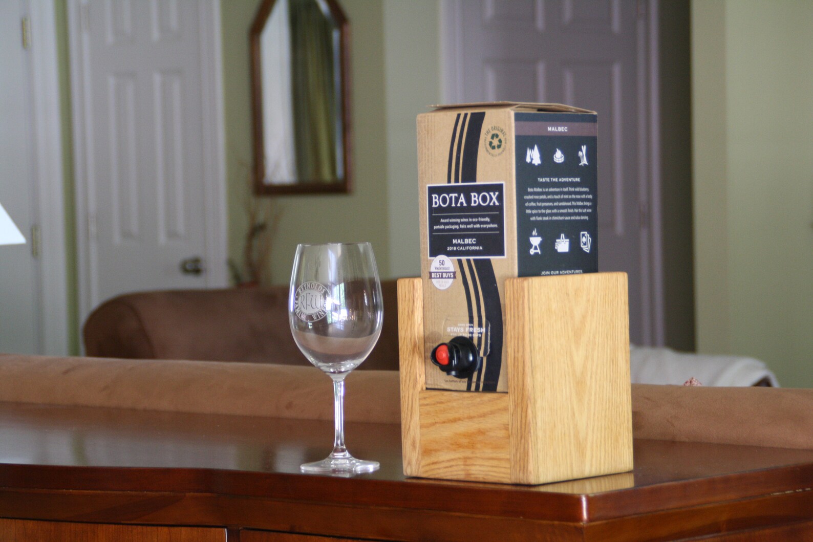 Personalized Wood Wine Box Holder - 3 Liter Anniversary Gift - Etsy