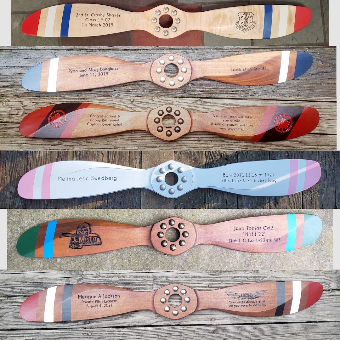 Short Airplane Propeller Replica 35" - Airplane Nursery, Pilot Airforce ...