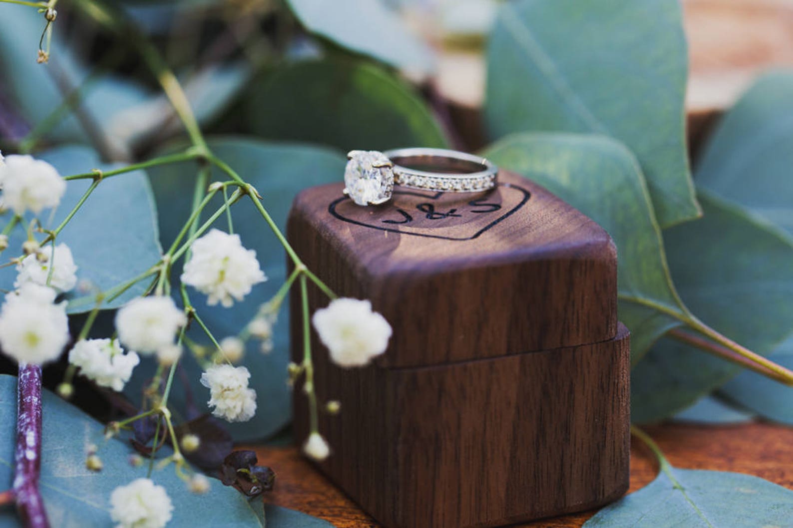 WOOD Mini Ring Box Personalized Natural Ring Box Rustic - Etsy