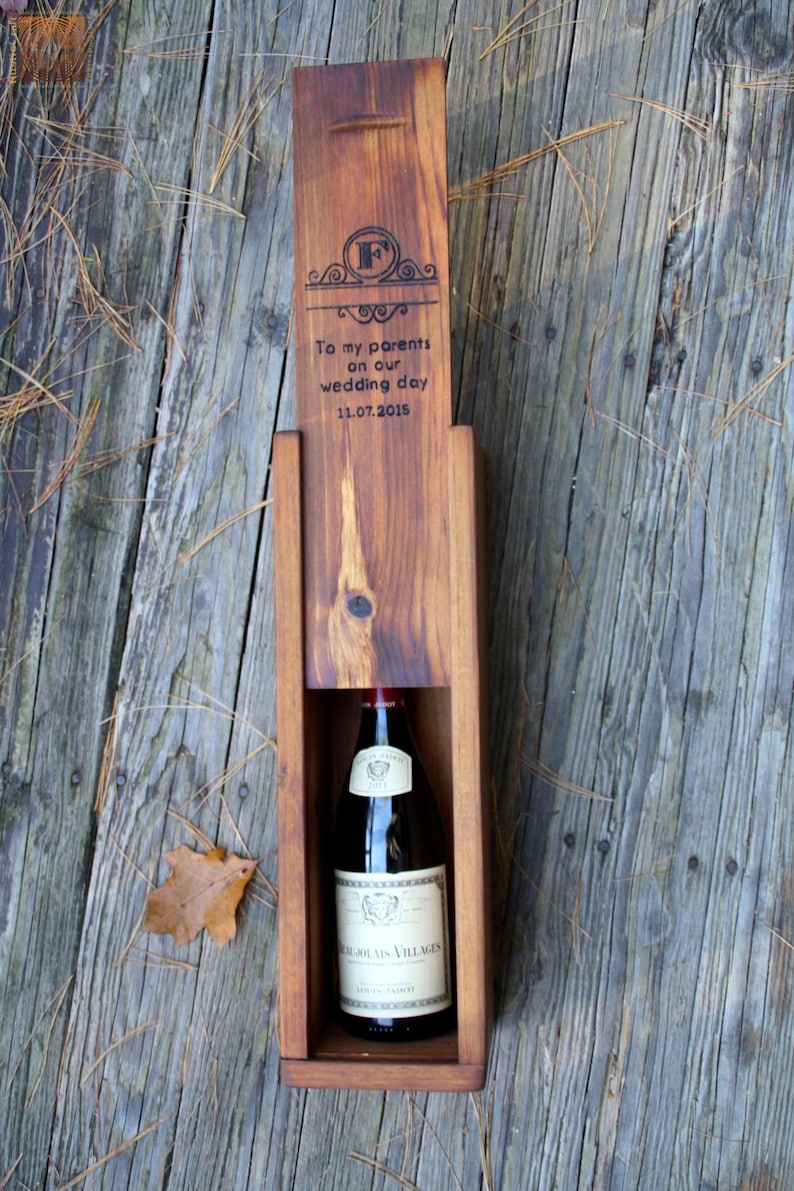 Personalized Wine Box Unique Wedding Gift 5th Anniversary - Etsy