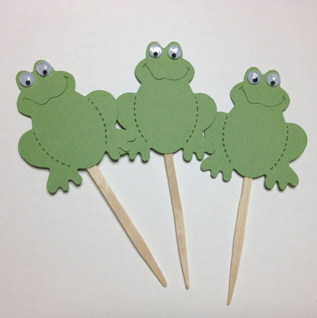 Green Happy Frog Cupcake Toppers 20 Frogs W/ Googly Eyes - Etsy