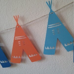 Set of 4 Tribal Party Banners in Custom Colors Tribal | Etsy