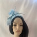 Light Blue Fascinator Hat With Veil for Church, Women’s Church Hat ...