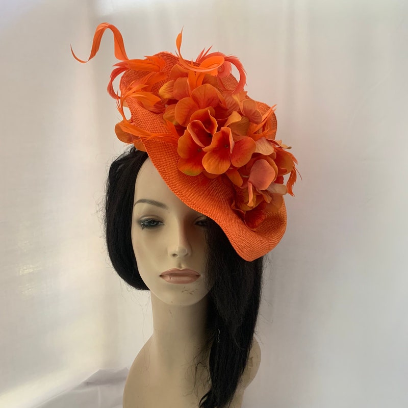 Orange Fascinator - Etsy