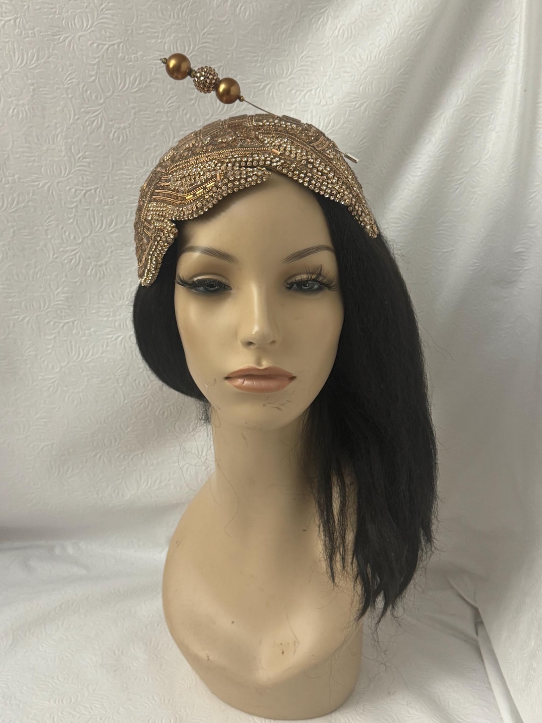 Bronze/dark Gold 1920s Vintage Styled Jeweled Rhinestone Headband ...