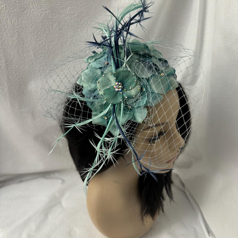 Teal Fascinator - Etsy