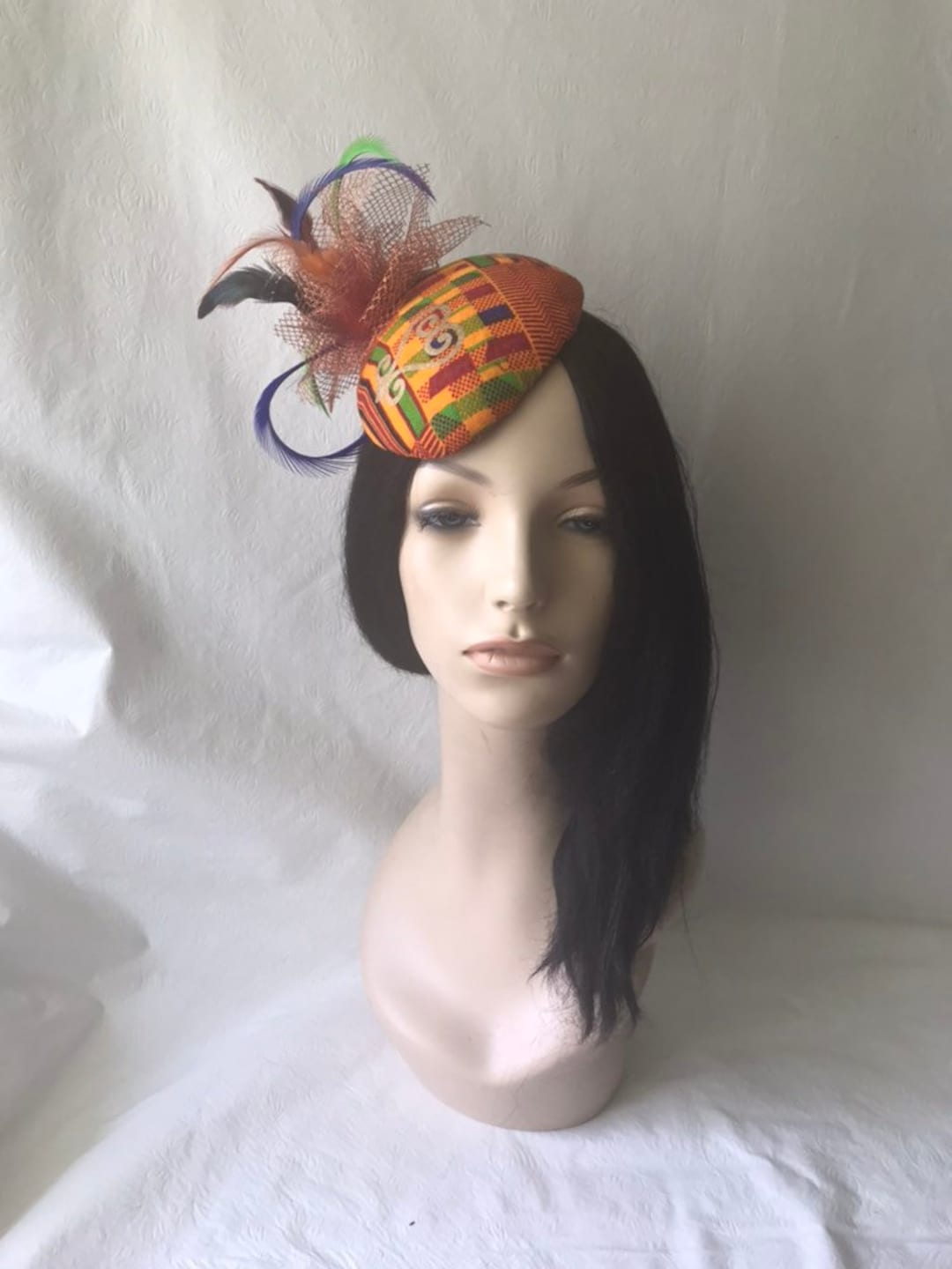 African Ankara Print Fascinator Hat, Kente Fascinator for Wedding ...