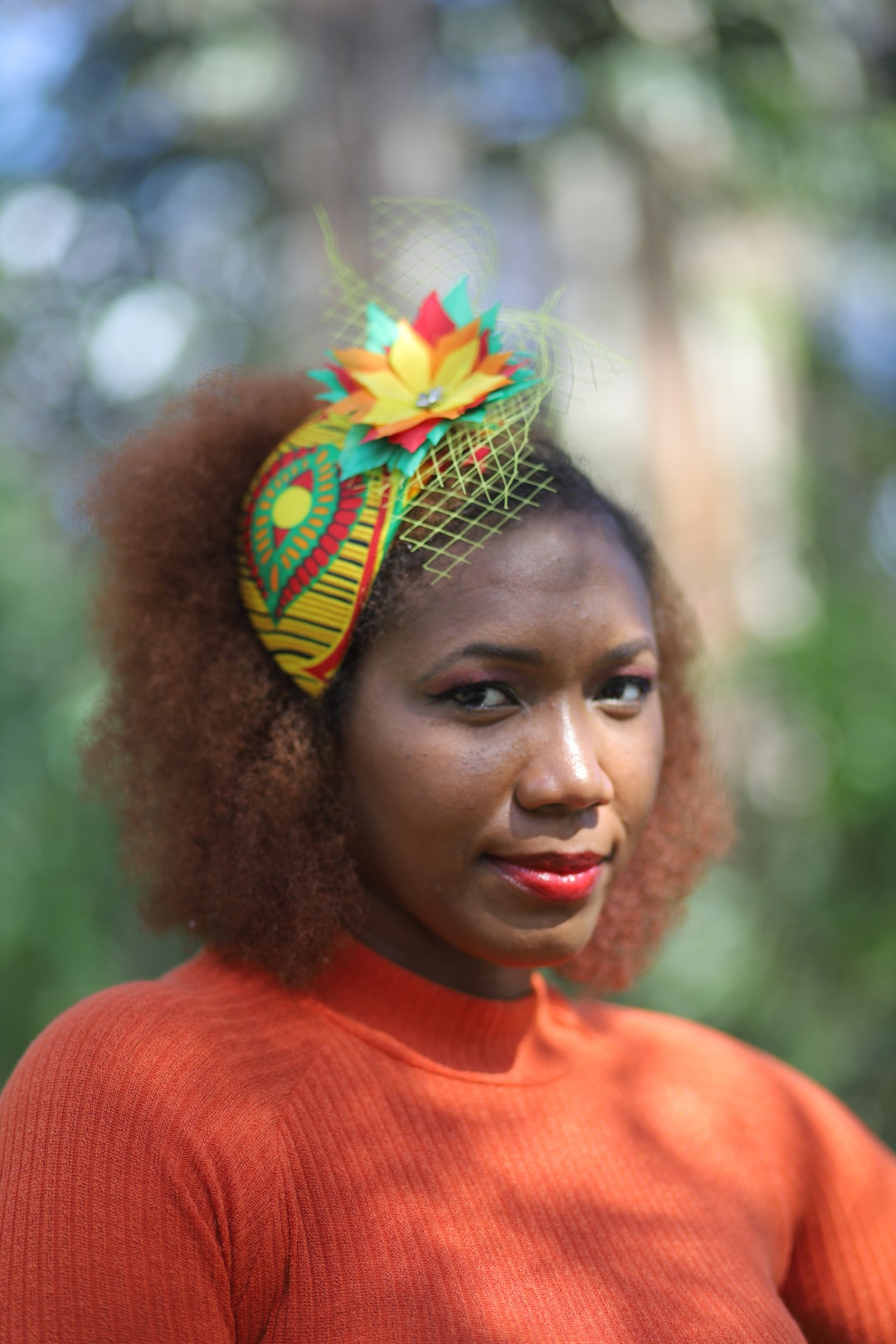African Print Fascinator Hat: Ankara Wedding, Tea Party Headpiece - Etsy