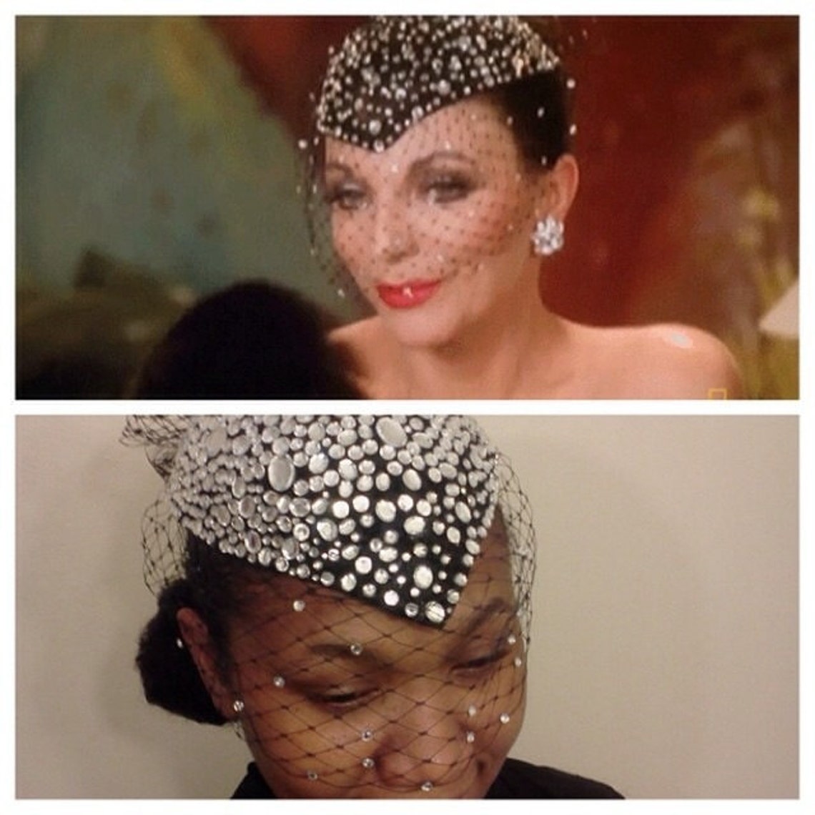 Black Rhinestone Covered Fascinator Black Rhinestone Birdcage - Etsy