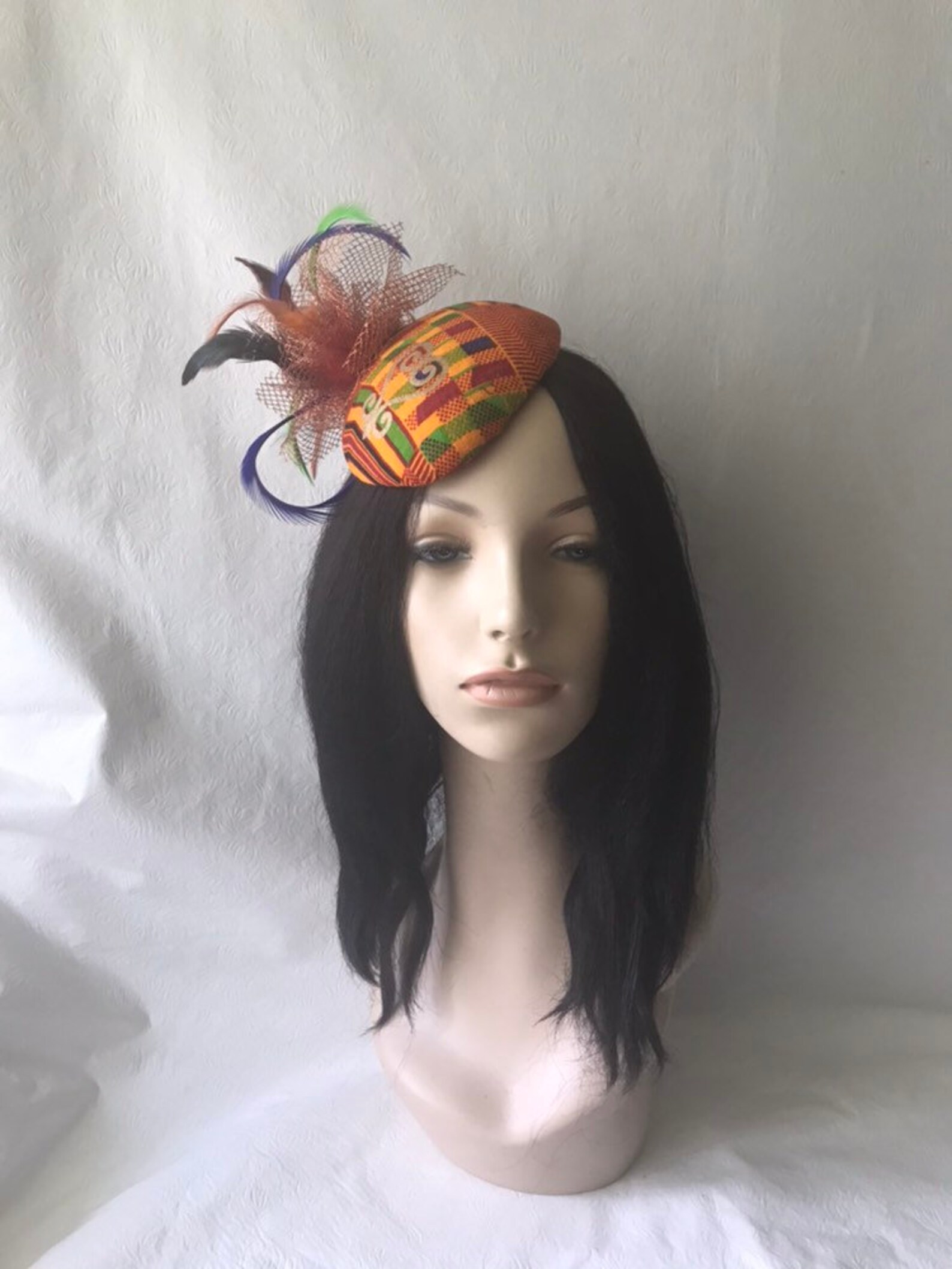 African Fascinator African Print Headpiece Black Women Hat - Etsy