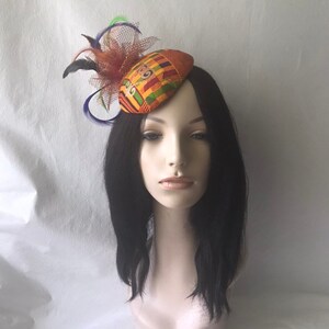African Fascinator, African Print Headpiece, Black Women Hat, African ...