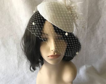 Ivory Bridal Hat - Etsy
