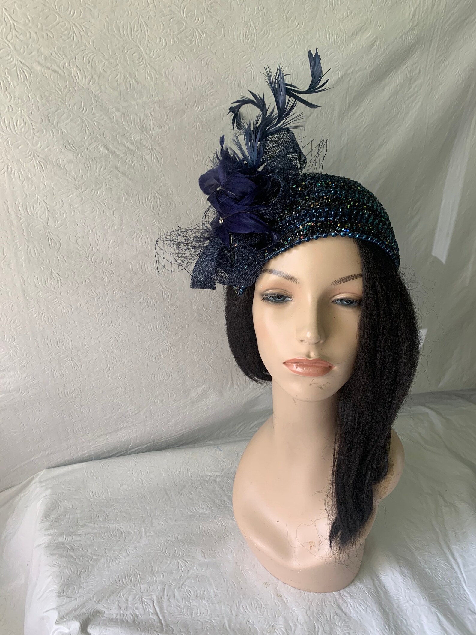 Dark Navy Blue Flapper Style 1920s Vintage Pearl Beaded - Etsy