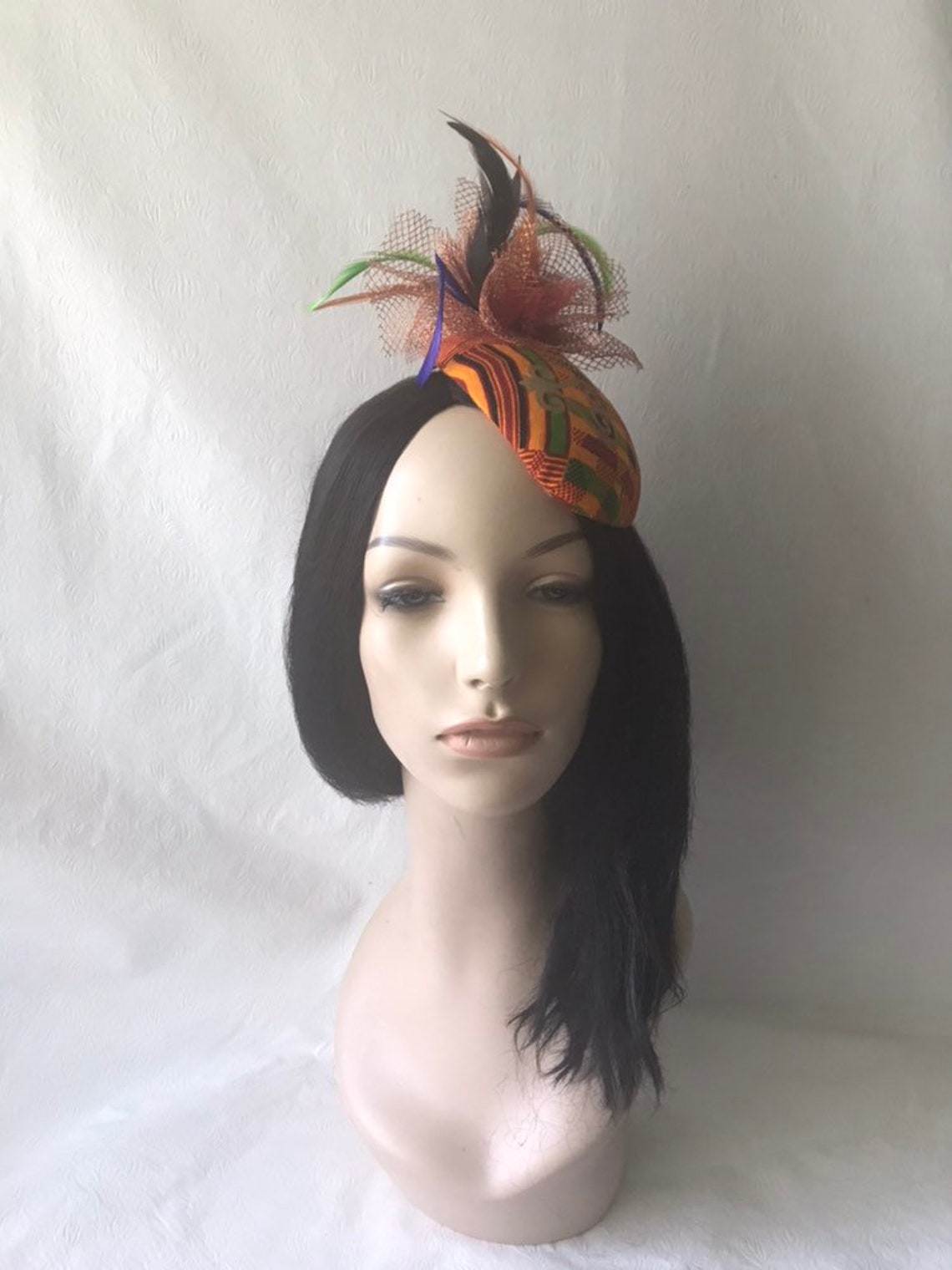 African Fascinator African Print Headpiece Black Women Hat - Etsy