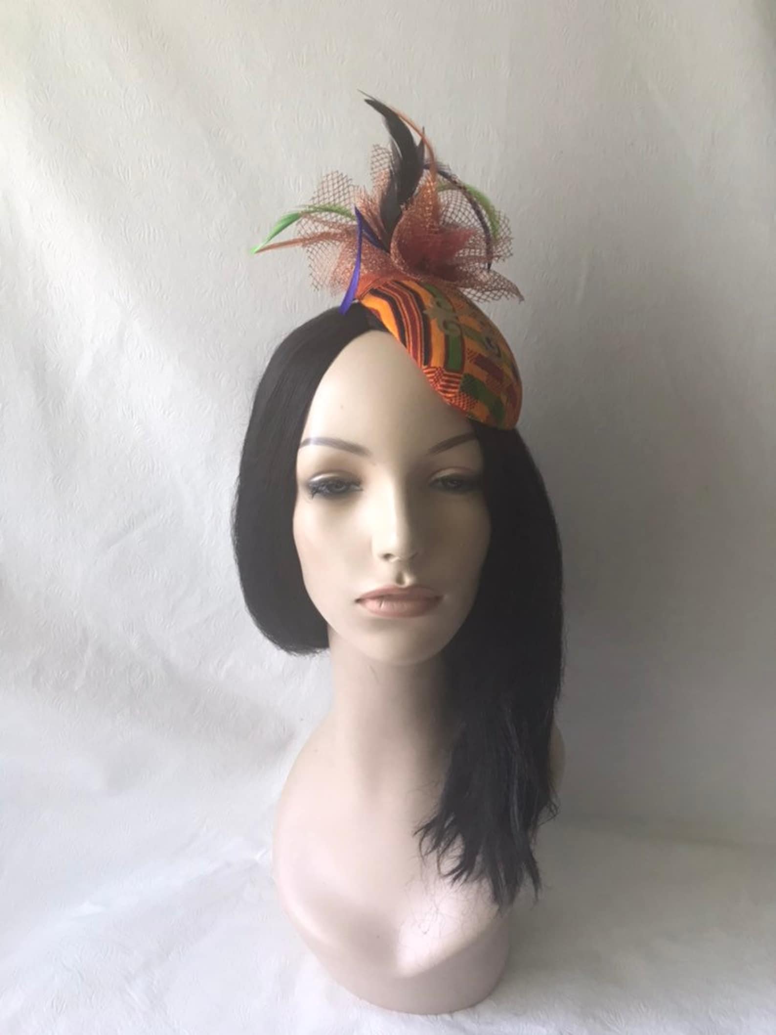 African Fascinator African Print Headpiece Black Women Hat - Etsy