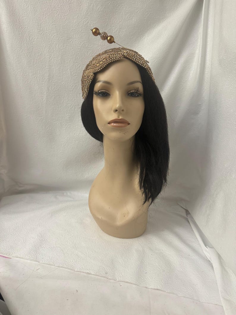 Bronze/dark Gold 1920s Vintage Styled Jeweled Rhinestone Headband ...