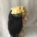 Yellow Flower Fascinator Hat With Birdcage Veil, Yellow Wedding Hat ...