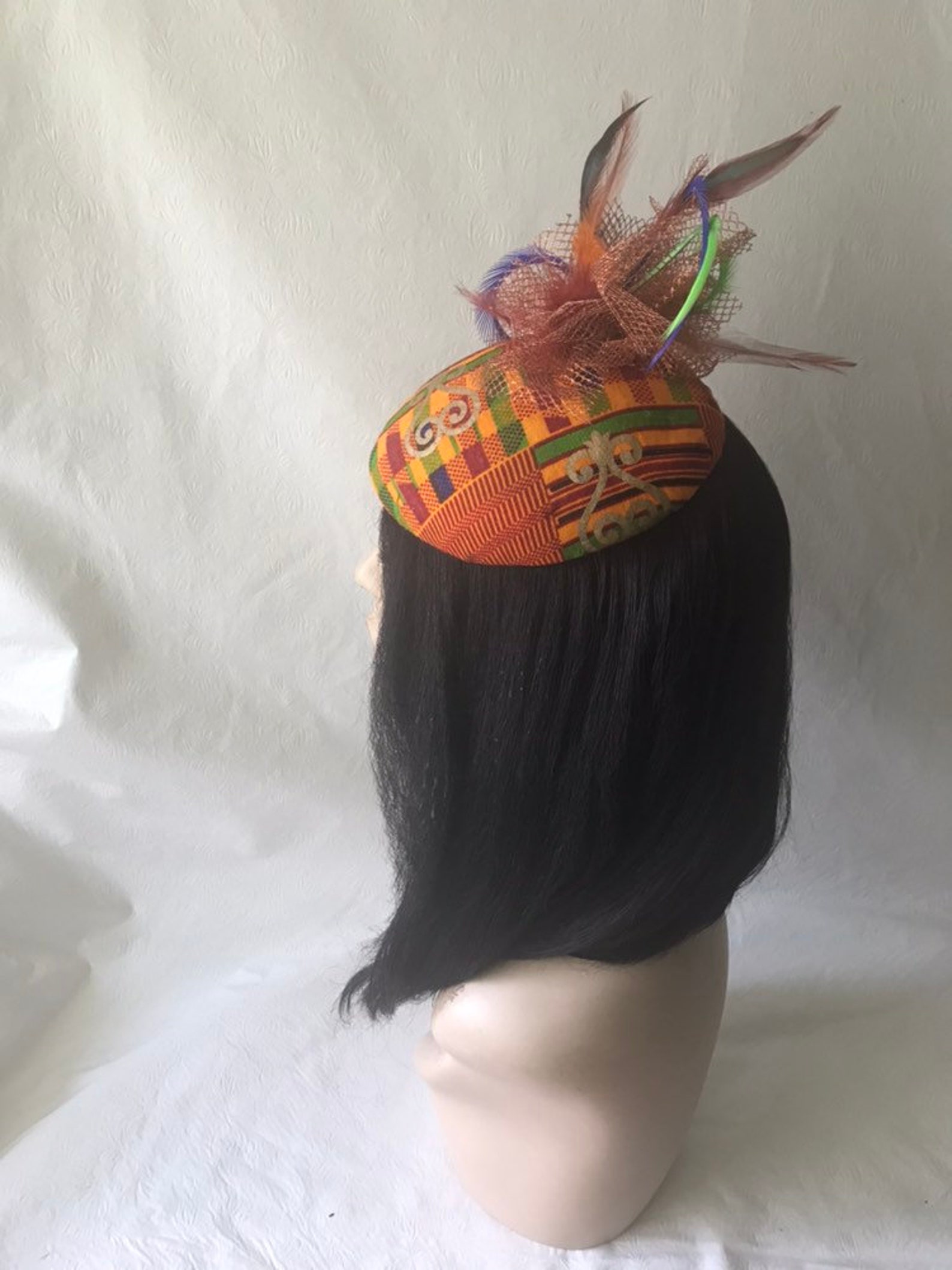 African Fascinator African Print Headpiece Black Women Hat - Etsy Hong Kong