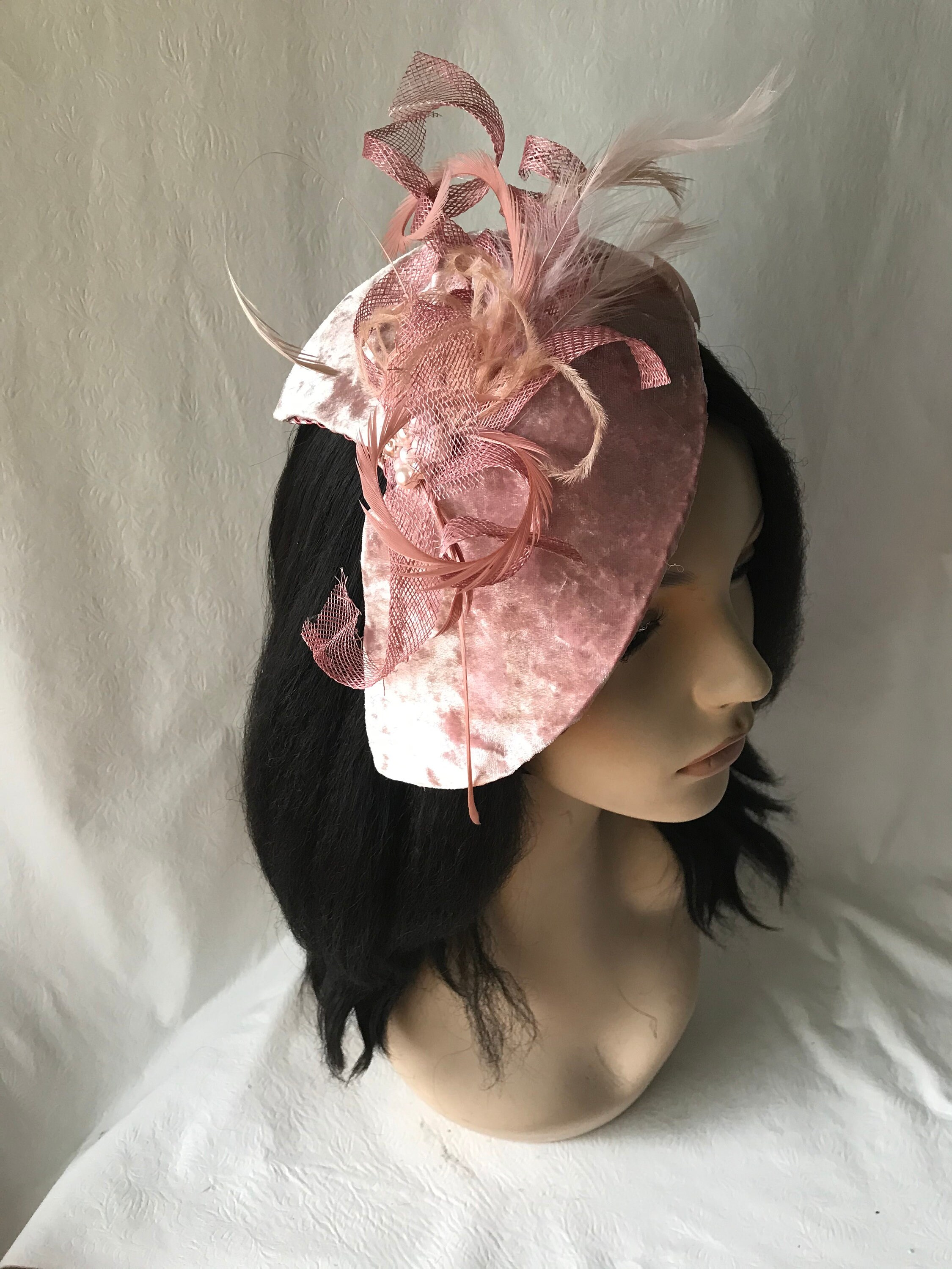 Blush Pink Fascinator Hat for Womens Tea Party Hat Hat for | Etsy