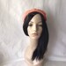 Coral Fascinator Hat, Vintage Half Hat, Coral Peach Wedding Hat, Women ...