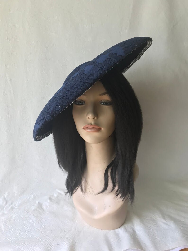 Navy Blue Kentucky Derby Fascinator Hat for Races High Tea | Etsy