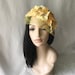Yellow Flower Fascinator Hat With Birdcage Veil, Yellow Wedding Hat ...