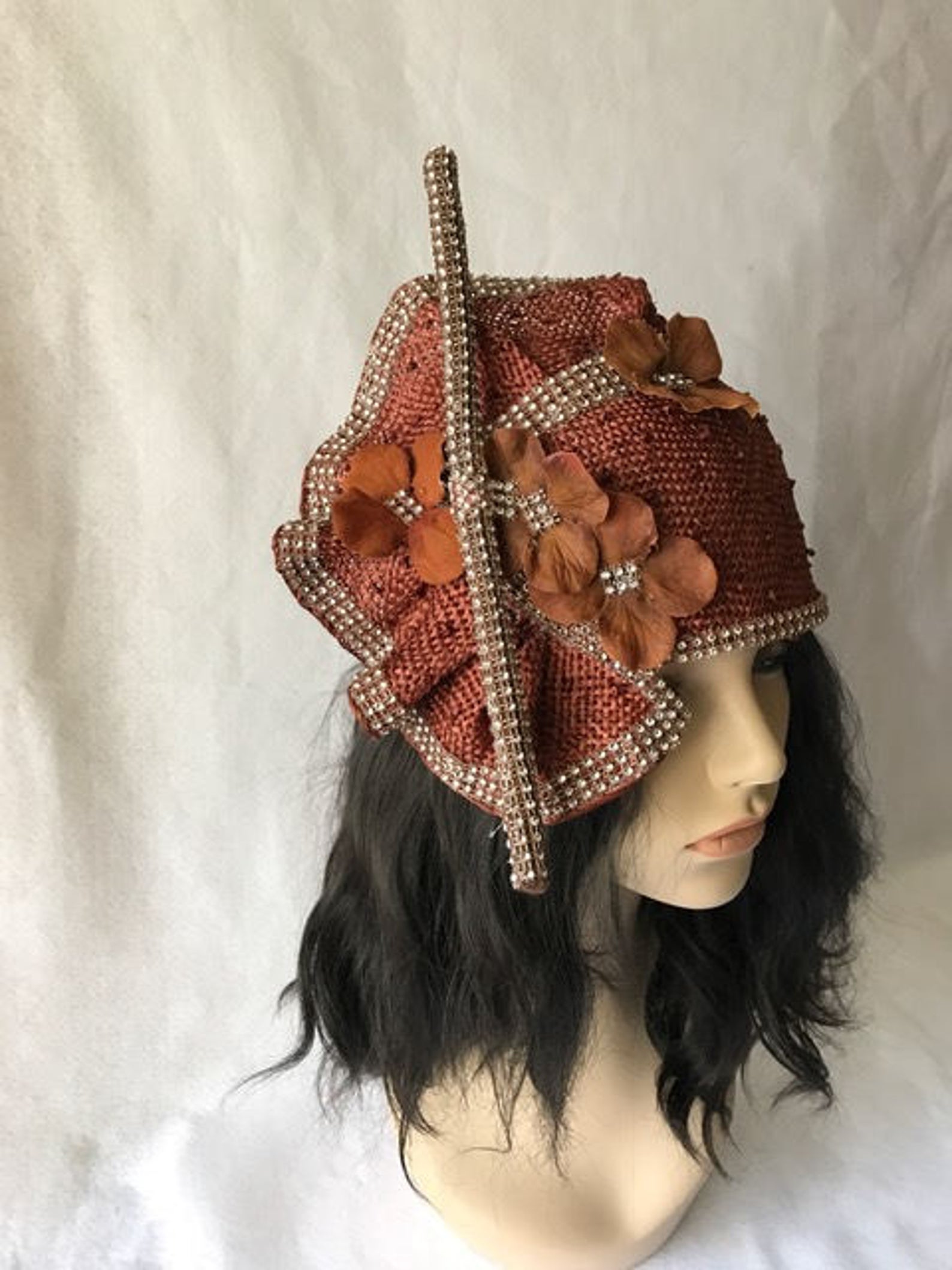 Rust Brown Elegant Straw Church Hat COGIC First Lady Pastor Hat ...