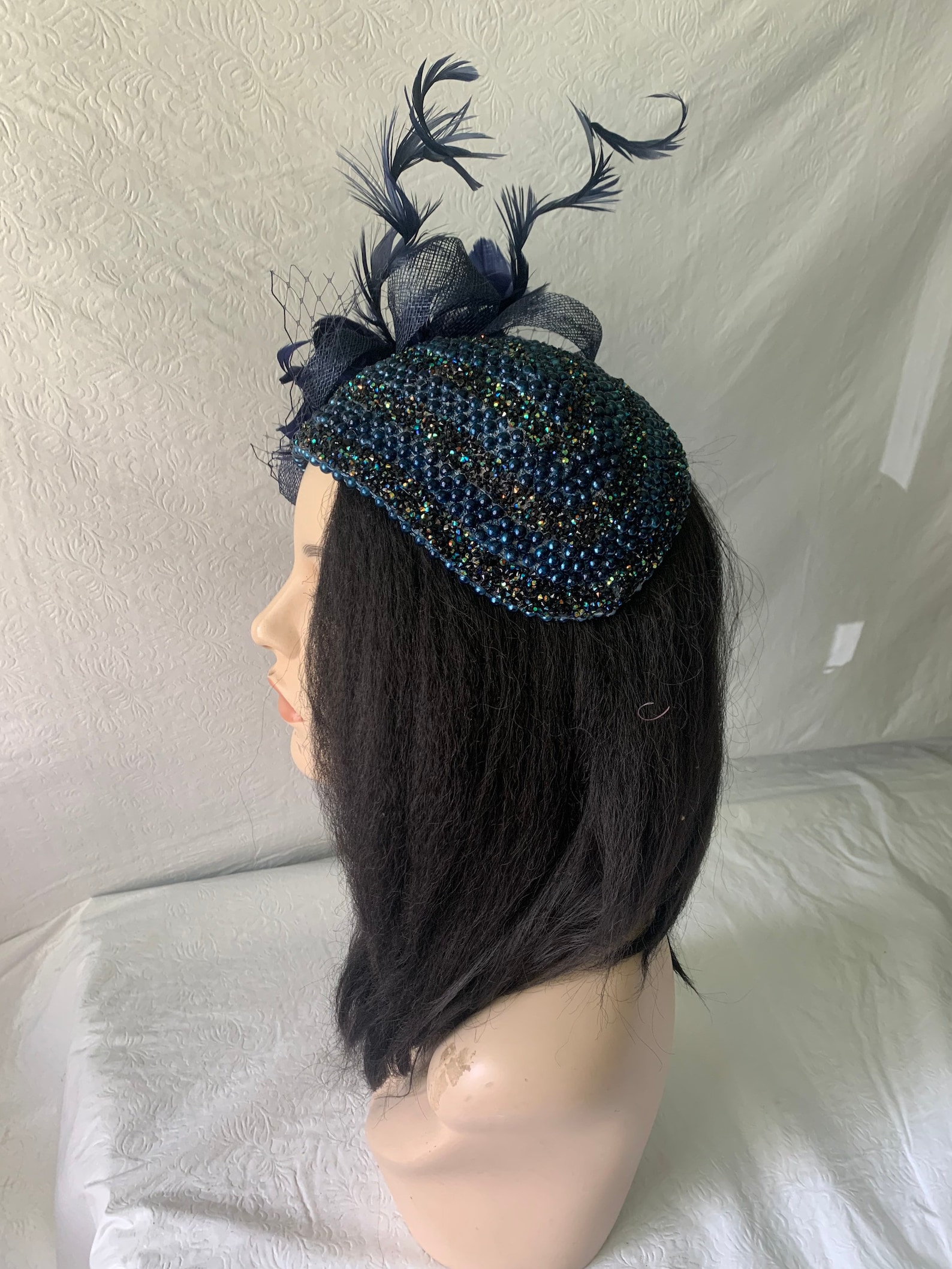 Dark Navy Blue Flapper Style 1920s Vintage Pearl Beaded - Etsy