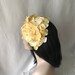 Yellow Flower Fascinator Hat With Birdcage Veil, Yellow Wedding Hat ...