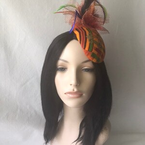 African Fascinator, African Print Headpiece, Black Women Hat, African ...