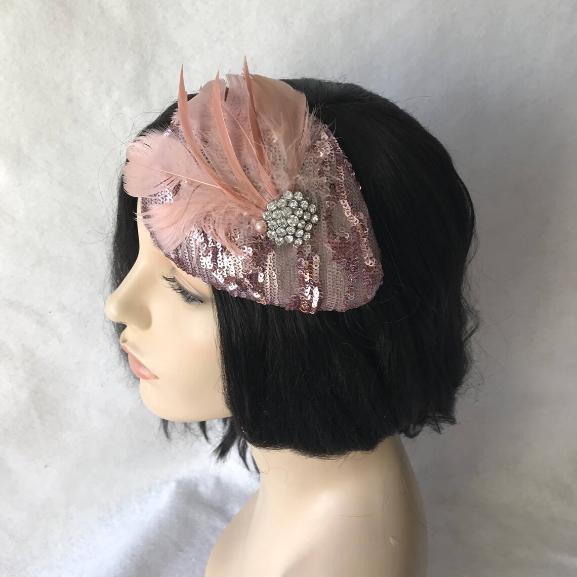 Rose Gold Fascinator Hat Blush Pink Fascinator Bridesmaids - Etsy
