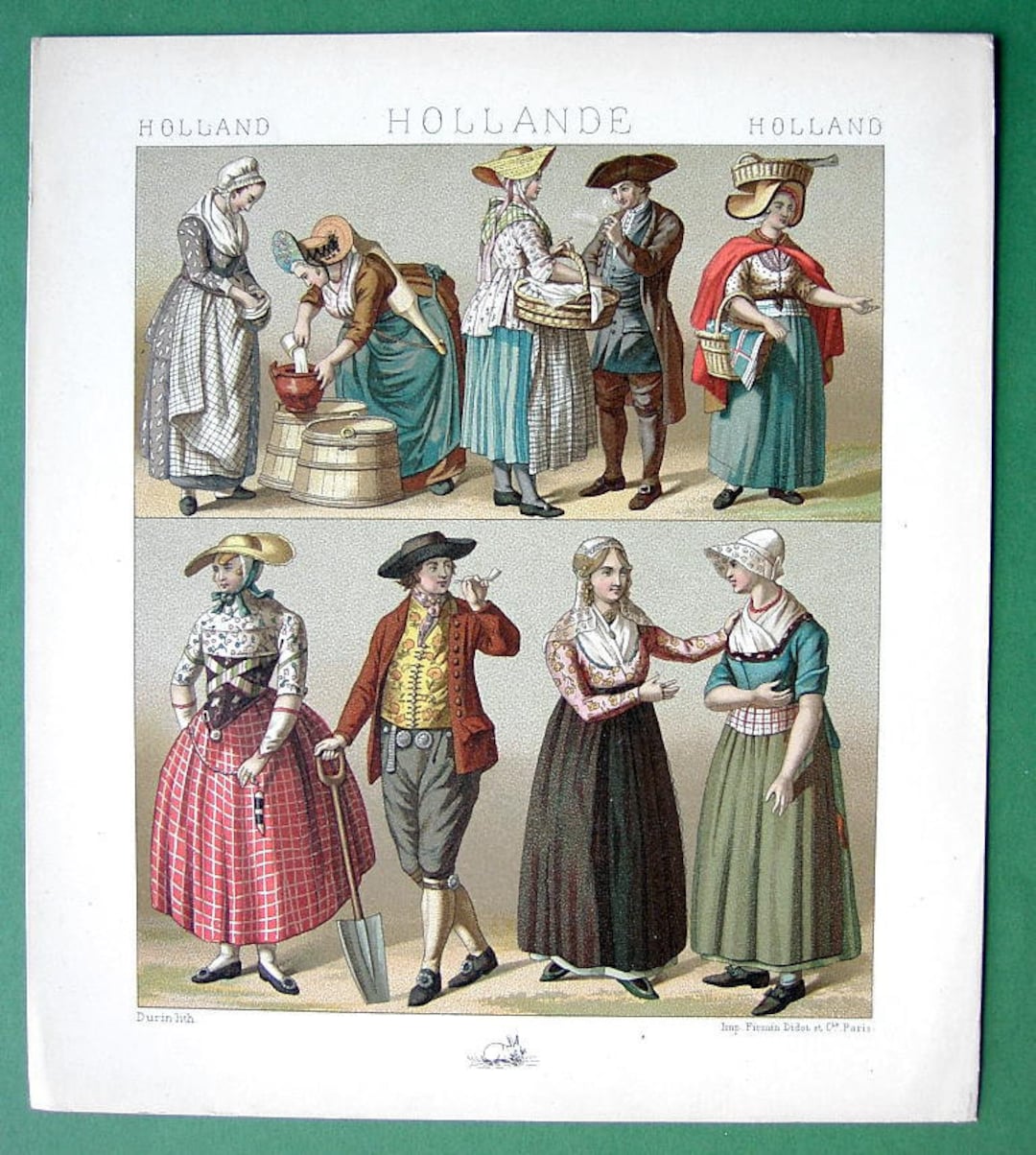 HOLLAND 19th C Dutch Costume Milkmaid Zeelanders Fishermen Servant - 7. ...