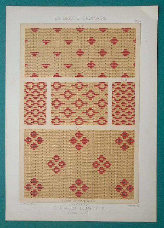 BRICKWORK Victorian Era Brick Construction Patterns by | Etsy