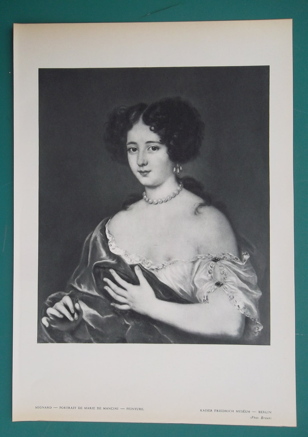 MARIE De MANCINI Mistress of King Louis XIV After Painting by Mignard ...