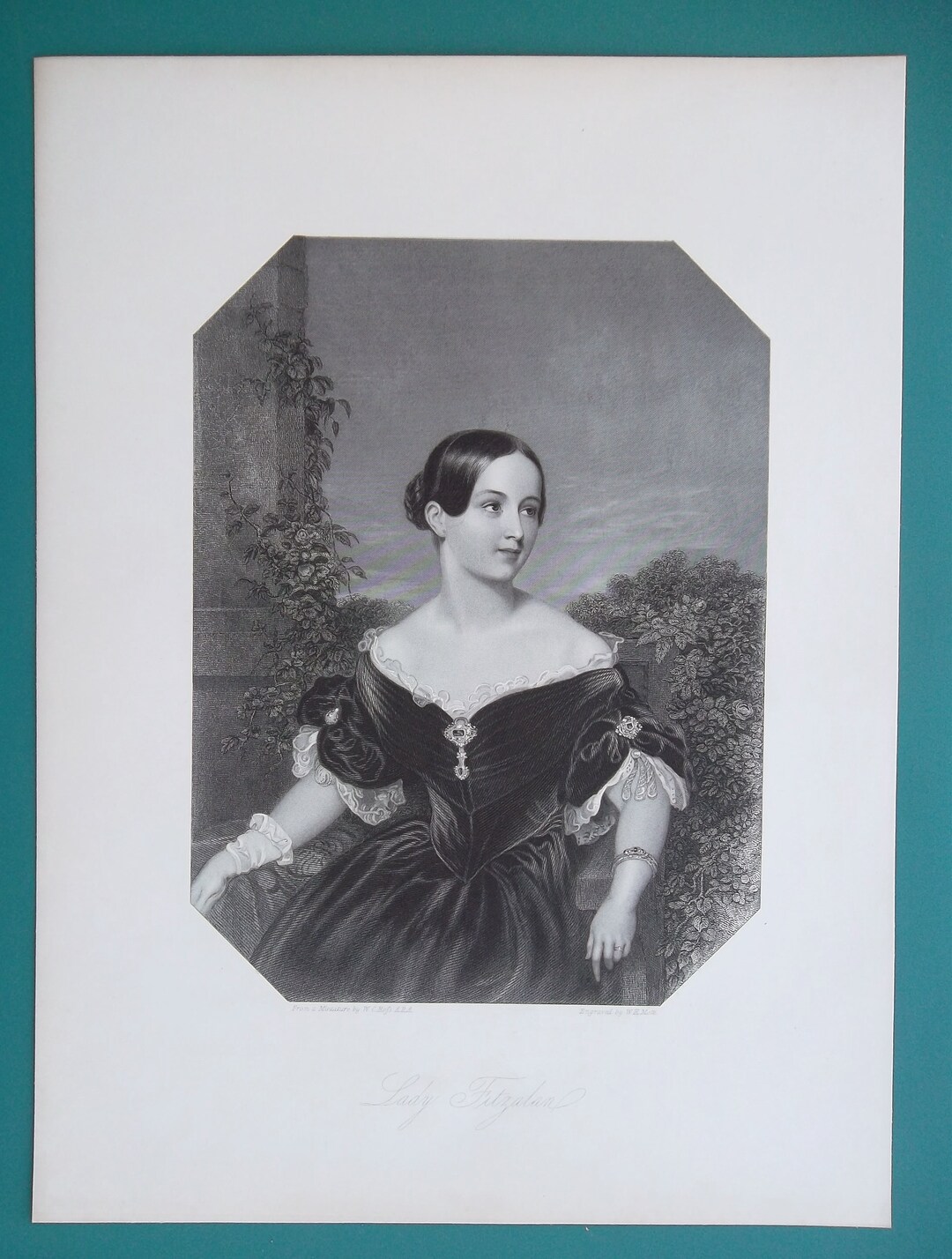LADY FITZALAN of Queen Victoria 's Royal Court 1840 SUPERB Quality ...
