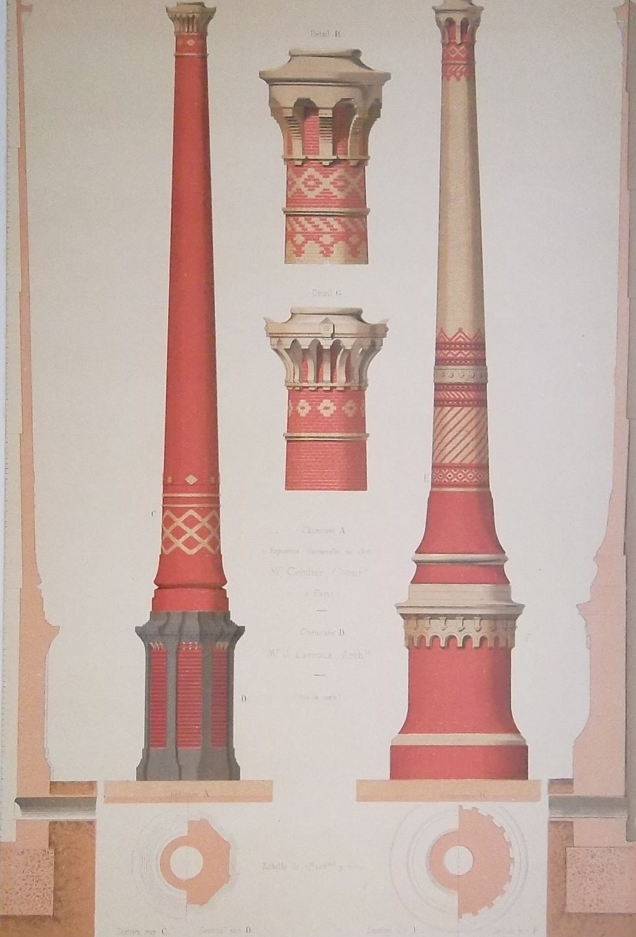 BRICKWORK Chimneys Victorian Era Brick Construction Patterns 1878 ...