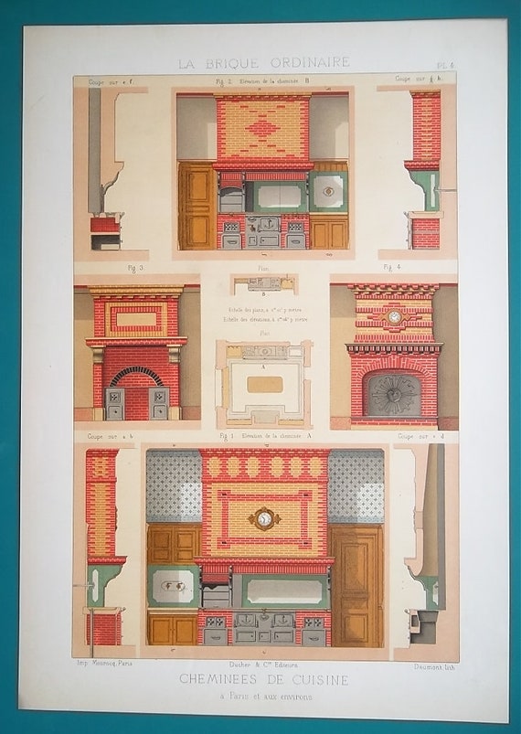 BRICKWORK Victorian Era Brick Construction Interior Fireplaces | Etsy