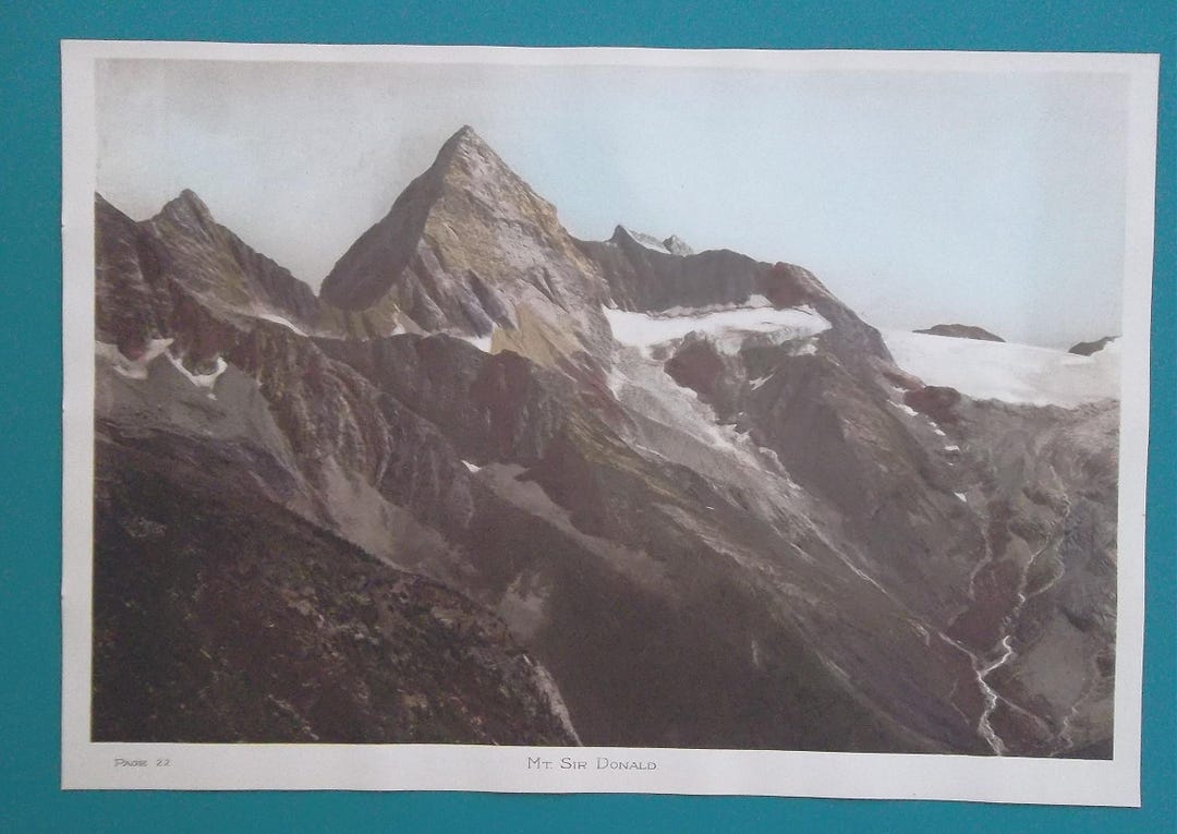 CANADA Rocky Mountains Mount Sir Donald Selkirk Range - 1925 Original ...