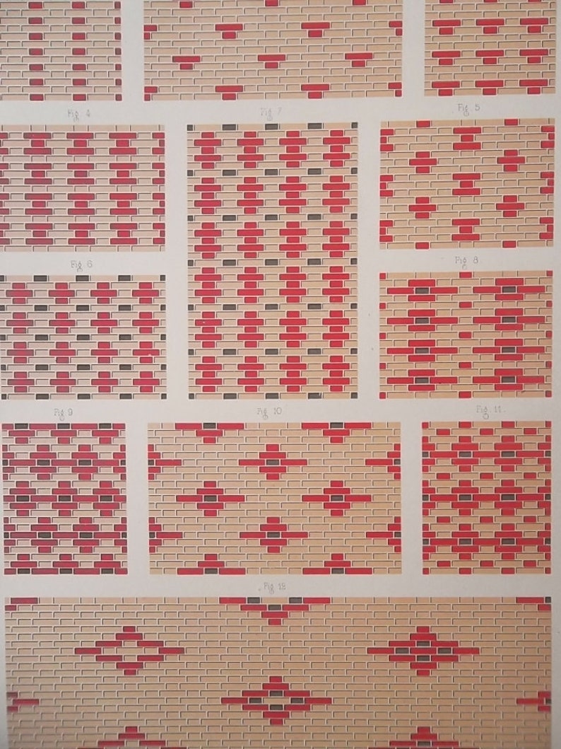 BRICKWORK Victorian Era Brick Construction Patterns by Architect ...