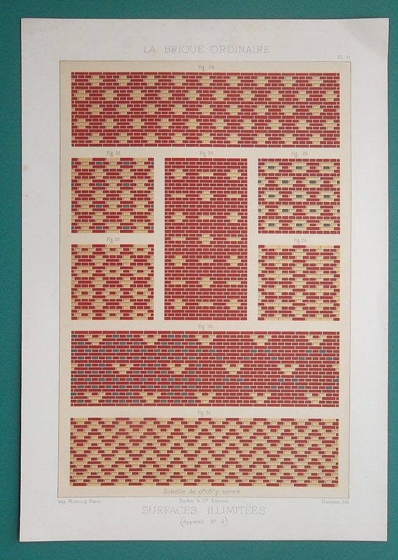 BRICKWORK Victorian Era Brick Construction Patterns by | Etsy