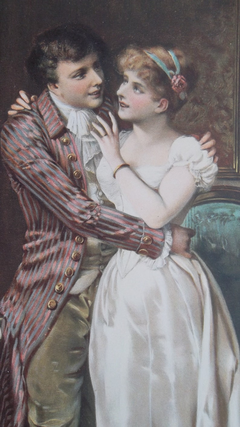 VICTORIAN LOVE Young Lovers Share Their Secrets Fine Period - Etsy