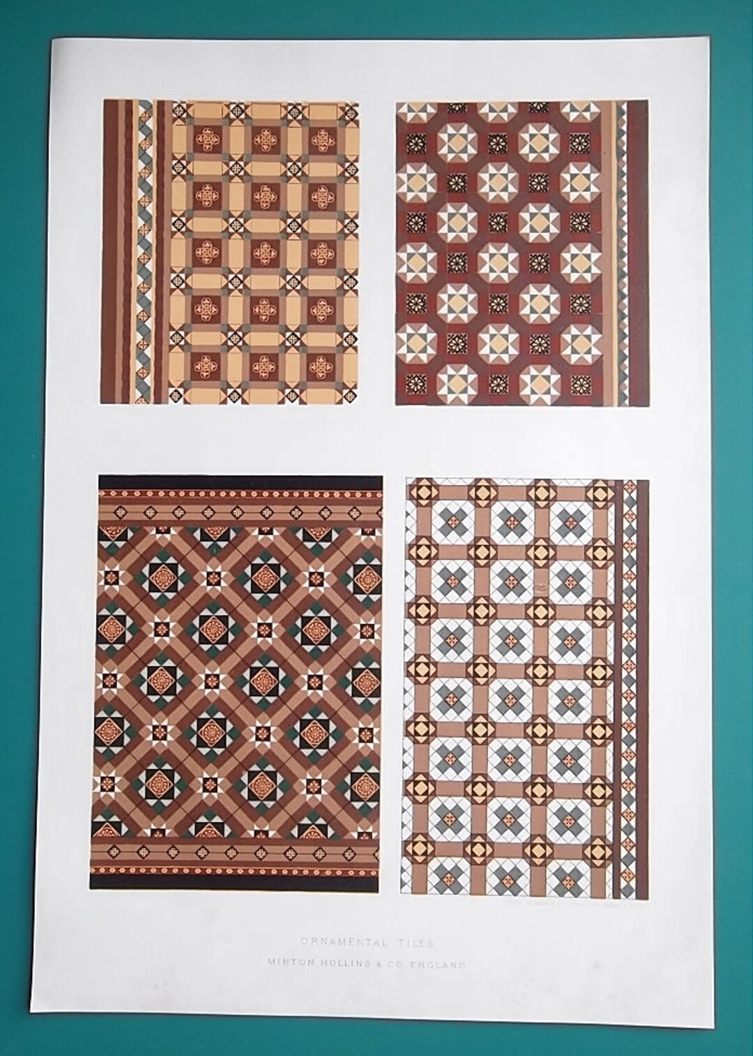 CERAMIC TILES Ornamental Patterns Encaustic Tiling From England Minton ...