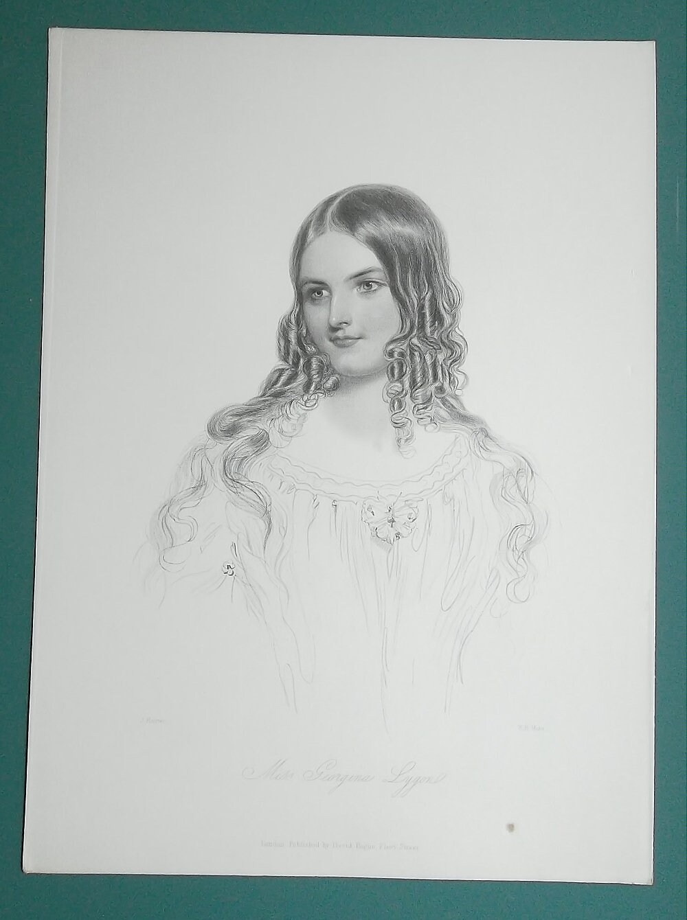 LADY GEORGINA LYGON British Royalty High Society - 1850 Superb Quality ...