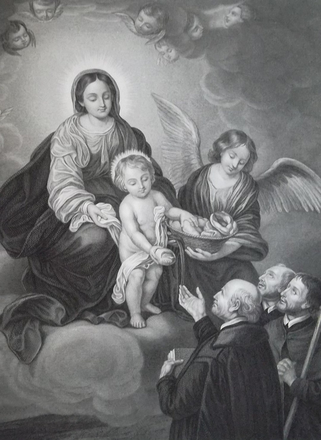 MADONNA Virgin Mary Baby Christ Bread Basket After Spanish Painter ...