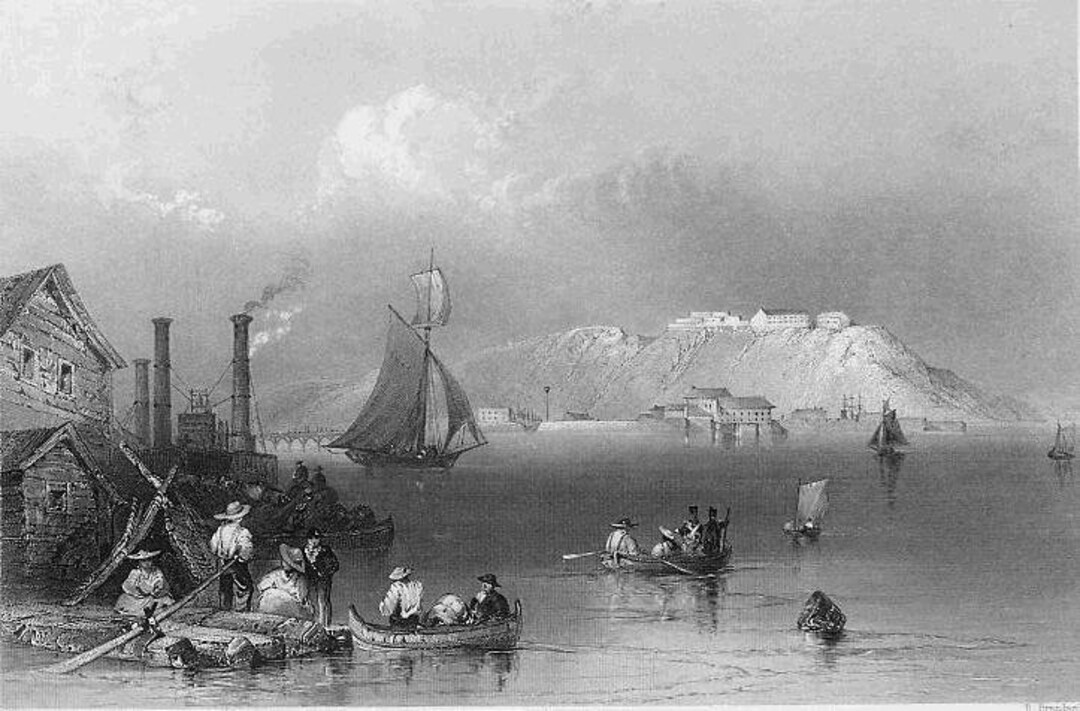 CANADA Citadel at Kingston - 1842 Antique Print Engraving by Bartlett ...