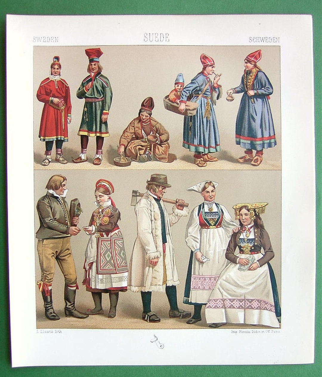 SWEDEN COSTUME Finland Lapp Women Wedding Bride Peasant Fashion - 1878 ...